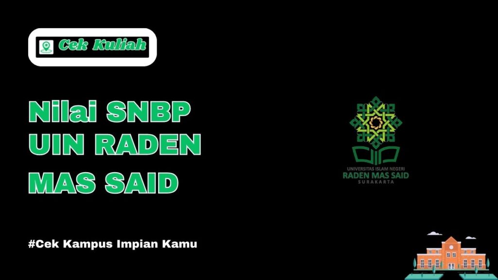Rata Rata Nilai Raport SNBP UIN RADEN MAS SAID Terbaru 2025/2026 ...